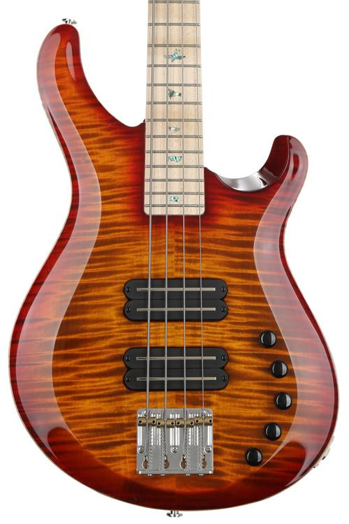 PRS Grainger 4-String Bass Guitar - Dark Cherry Burst 10-Top with Maple ...