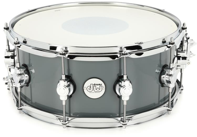 DW Design Series Snare Drum - 6-inch x 14-inch, Steel Grey | Sweetwater