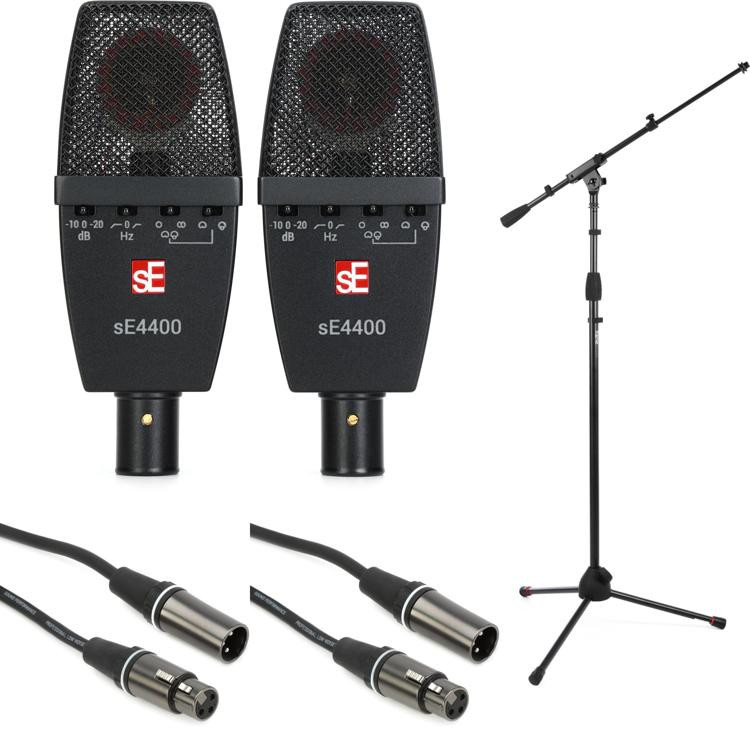 sE Electronics sE4400 Large-diaphragm Condenser Microphone with Stands ...