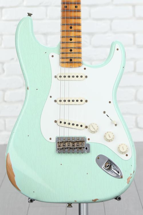 Fender Custom Shop '58 Stratocaster Relic - Super Faded Aged Surf Green ...