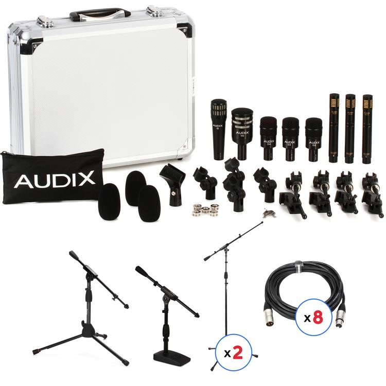 Audix DP7 Plus Drum Bundle with Stands and Cables | Sweetwater
