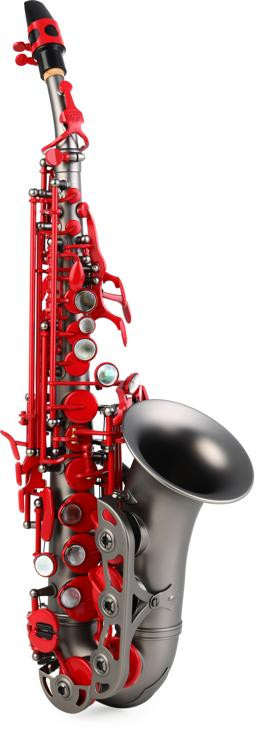Growling Sax Red Lava Gen 2 Curved Soprano Saxophone - Black with Red ...