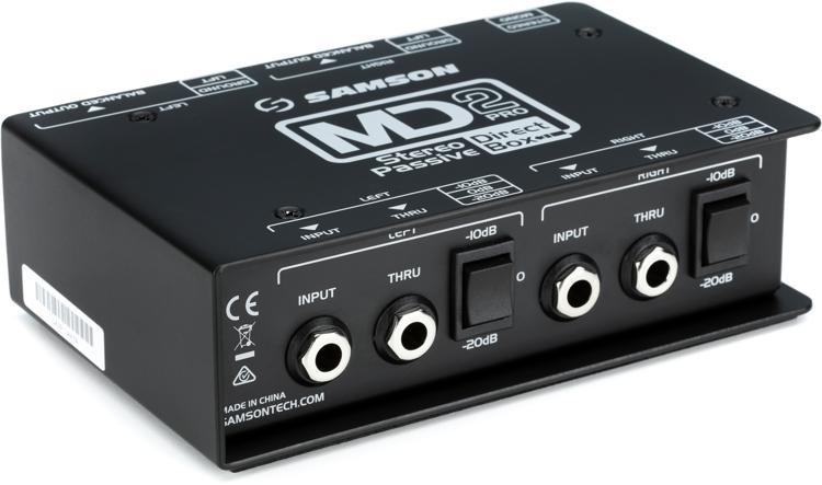 Samson MD2 Pro 2-channel Passive Instrument Direct Box | Sweetwater