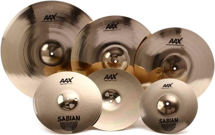 Sabian AAX Praise and Worship 5-piece Cymbal Pack with Bonus 18" Crash ...