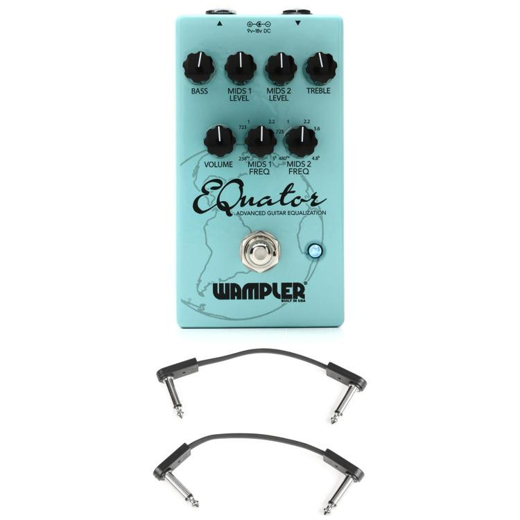 Wampler EQuator Advanced Guitar Equalization Pedal with 3 Patch Cables ...