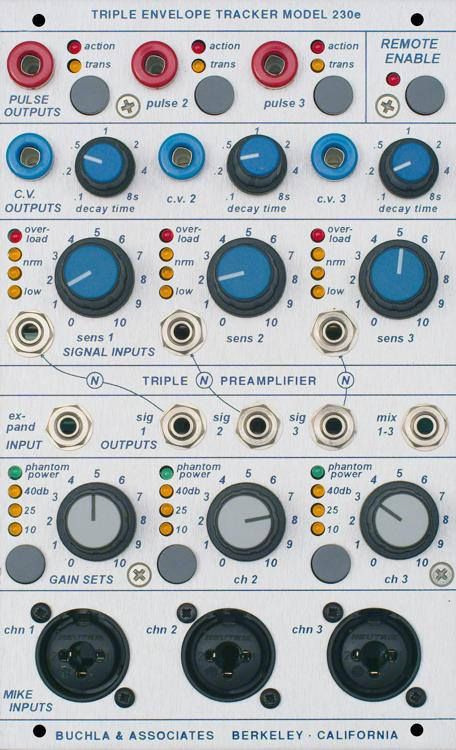 Buchla 230e Triple Envelope Tracker/Preamplifier Module | Sweetwater