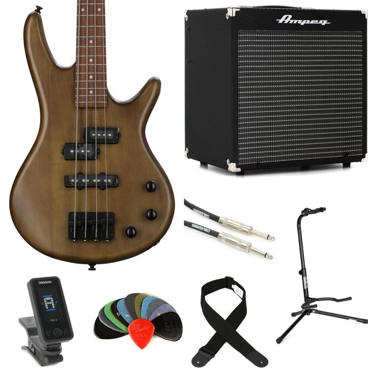 Ibanez miKro GSRM20 Bass Guitar and Ampeg Rocket Amp Essentials Bundle ...