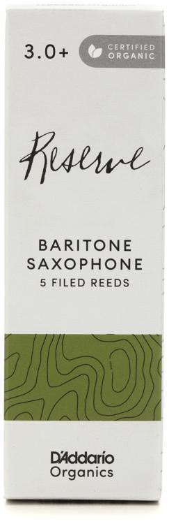 D'Addario Organics Reserve Baritone Saxophone Reeds - 3.0+ (5-pack ...