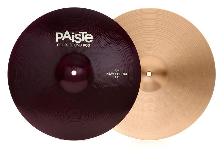 Paiste 15 inch Color Sound 900 Purple Heavy Hi-hat Cymbals | Sweetwater