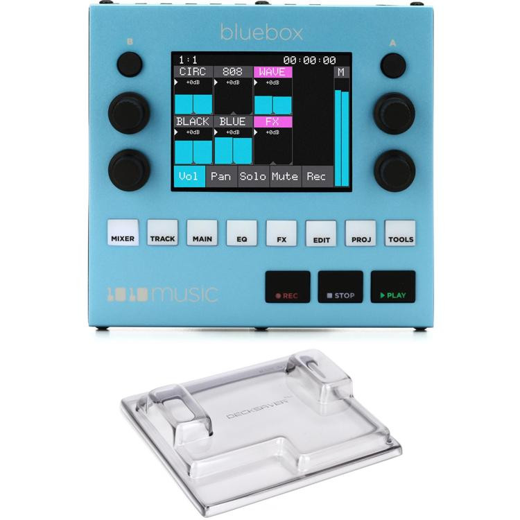 1010music Bluebox Compact Digital Mixer & Recorder with Decksaver ...