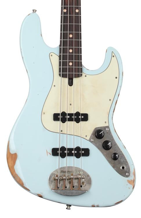 Lakland USA Classic 44-60 Reliced Bass Guitar - Sonic Blue | Sweetwater