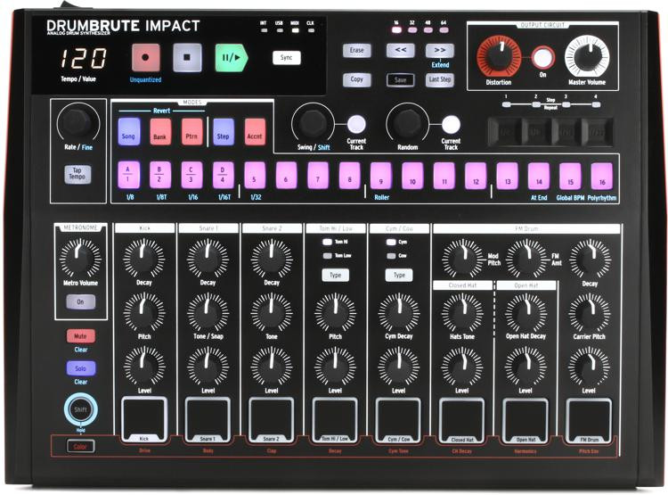 Arturia DrumBrute Impact Analog Drum Machine - Black | Sweetwater