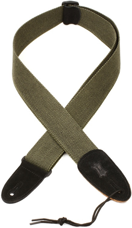 Levy's MT8 2" Tweed Guitar Strap with Suede Ends - Green | Sweetwater