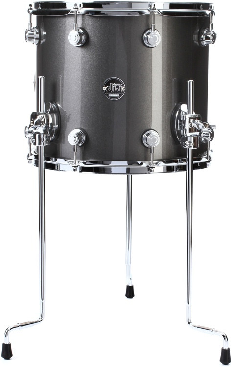 DW Performance Series Floor Tom - 12"x14" - Gun Metal Metallic Lacquer ...