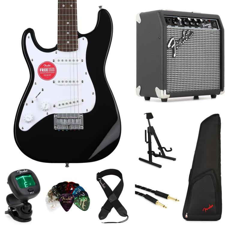 Squier Mini Stratocaster Left-handed Electric Guitar and Fender ...