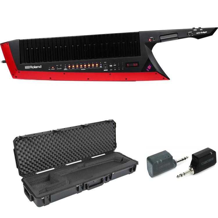 Roland AX-Edge 49-key Keytar Synthesizer Stage Deluxe Bundle - Black ...