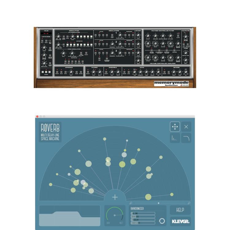 Cherry Audio Memorymode Synthesizer Software Instrument and Klevgrand Roverb Reverb and Delay ...
