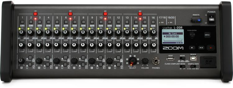 Zoom L20R 20-channel Remote-controlled Digital Mixer / Recorder ...