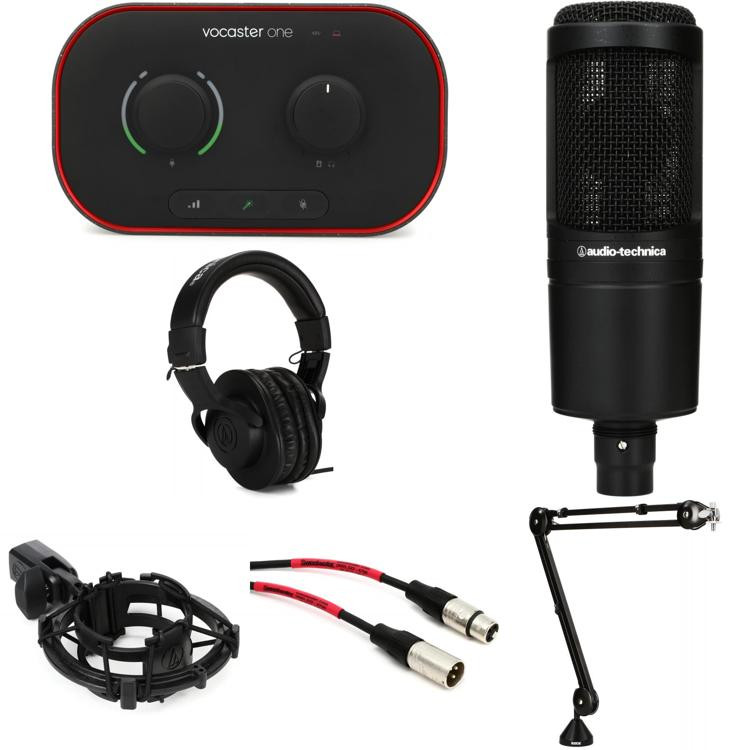 Focusrite Vocaster 1 and AT2020 Solo Podcast Bundle | Sweetwater