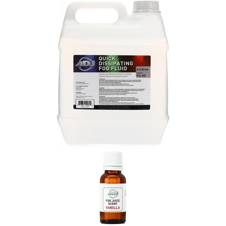 ADJ F4L QD Quick-dissipating Fog Fluid and Vanilla Scent Bundle ...