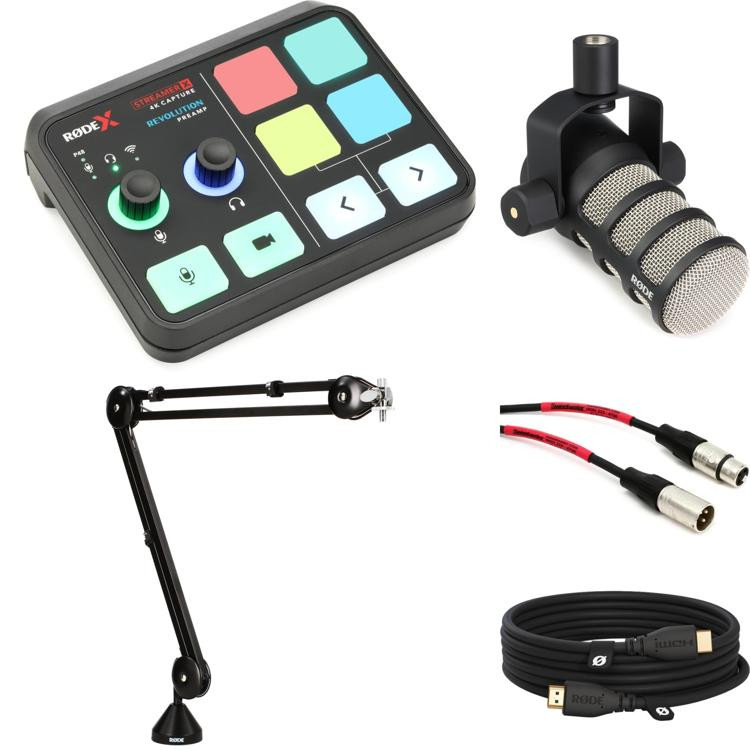 Rode Streamer X Audio Interface and Video Capture Card with PodMic ...
