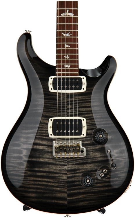 PRS 408 Figured Top - Charcoal Burst, Pattern Neck | Sweetwater