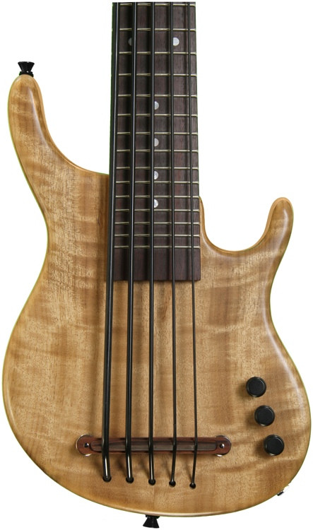 Kala U Bass Exotic Custom Solid-Body U-Bass - Figured Myrtlewood Top, 5 ...