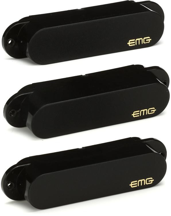 EMG SA Active Alnico Strat Single Coil 3-piece Pickup Set - Black ...