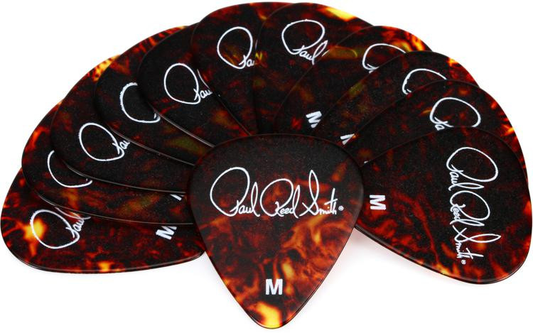 PRS Tortoise Celluloid Guitar Picks - Medium 12-Pack | Sweetwater