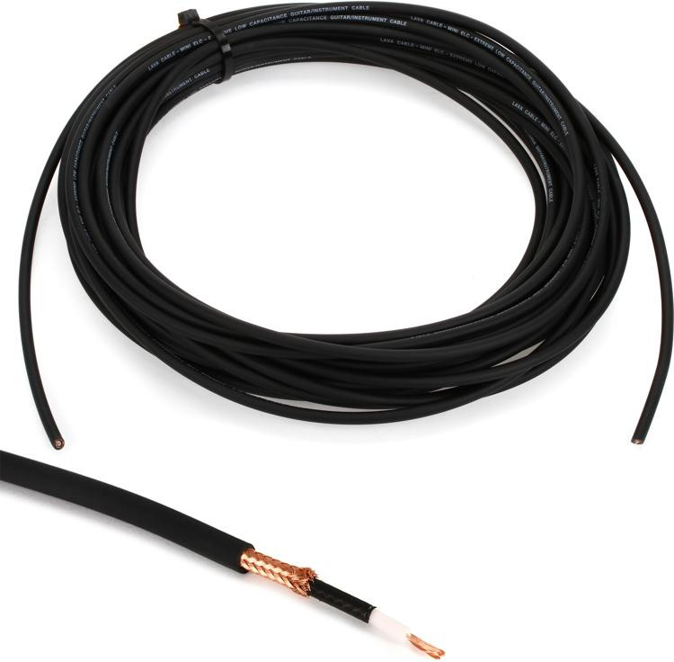 Lava Cable Mini ELC Instrument Wire - Black 50 Foot | Sweetwater