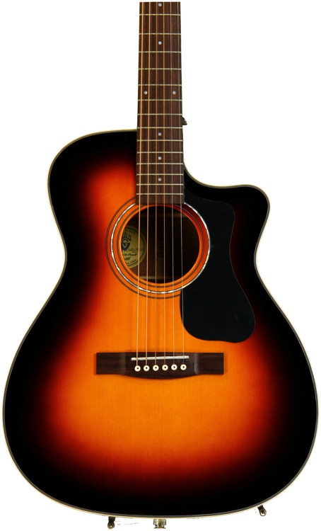 Guild F-130 CE Orchestra Acoustic-Electric with Cutaway - Sunburst ...