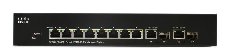 Movek myMix Power8 Pre-configured SF302-08MP PoE Switch for myMix ...