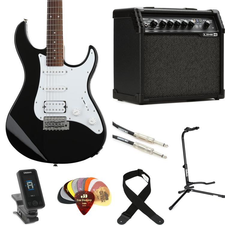 Yamaha PAC012 Pacifica Electric Guitar and THR5 Amp Essentials Bundle - Black | Sweetwater