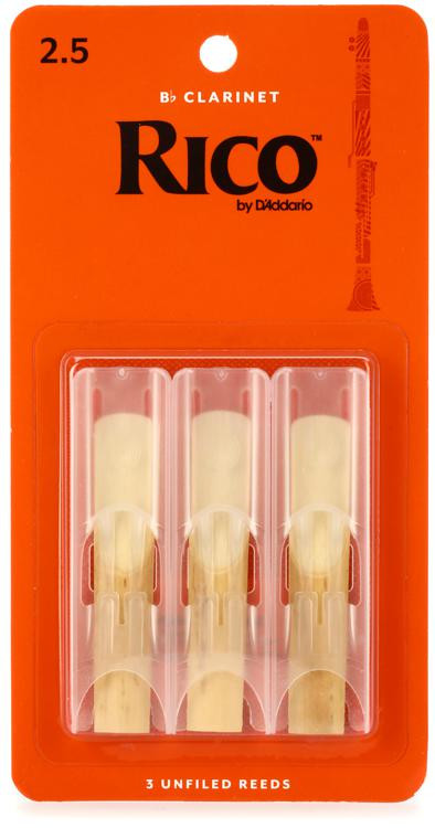 D'Addario RCA0325 Rico Bb Clarinet Reed - 2.5 (3-pack) | Sweetwater