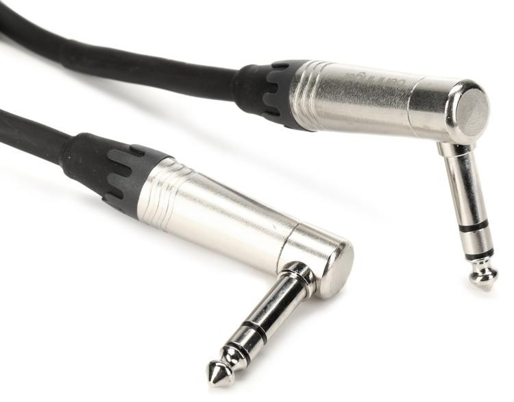 Behringer GIC604SR 1/4-inch to 1/4-inch Right Angle TRS Male Instrument Cable - 2-foot | Sweetwater