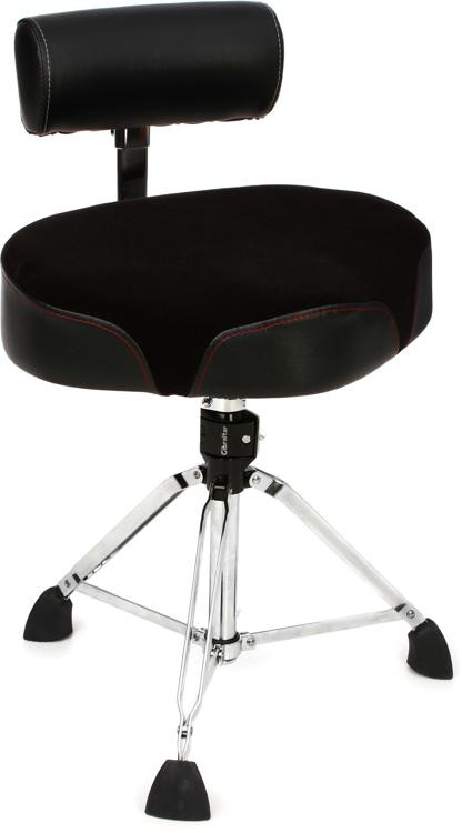 Gibraltar 9808OS-AB Moto Style Oversized Drum Throne with Backrest ...