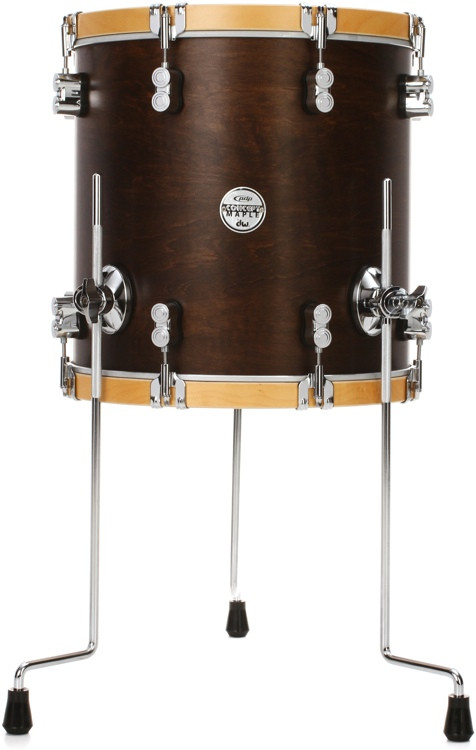 PDP Concept Maple Classic 14"x14" Floor Tom - Walnut with Natural Hoops ...