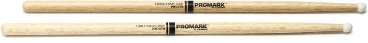Promark Shira Kashi Oak 707 Drumsticks - Nylon Tip | Sweetwater