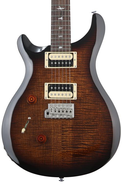 PRS SE Custom 24 Left-Handed Electric Guitar - Black Gold Burst ...