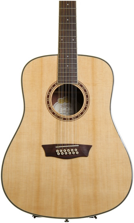 Washburn WD10S12 12-string Dreadnought - Natural | Sweetwater