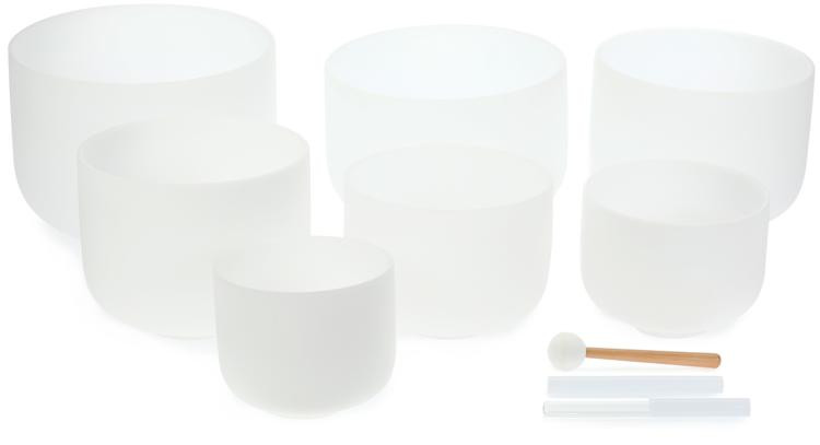 Meinl Sonic Energy 7-Piece Crystal Singing Bowl Chakra Set - A432Hz ...