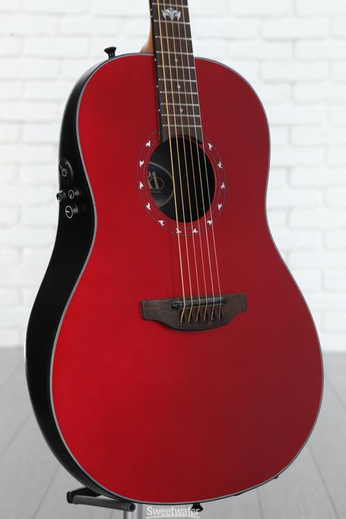 Ovation Ultra E 1516 Mid Depth Acoustic-electric Guitar - Vampira Red ...