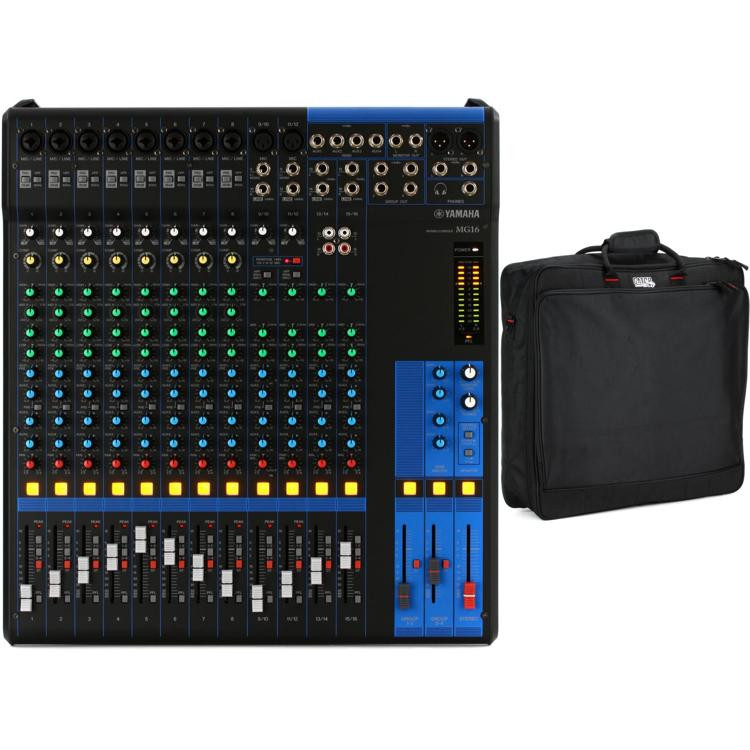 Yamaha MG16 16-channel Analog Mixer and Bag Bundle | Sweetwater