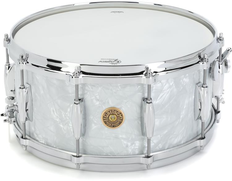 Gretsch Drums USA Custom Series Snare Drum - 6.5-inch x 14-inch, White ...