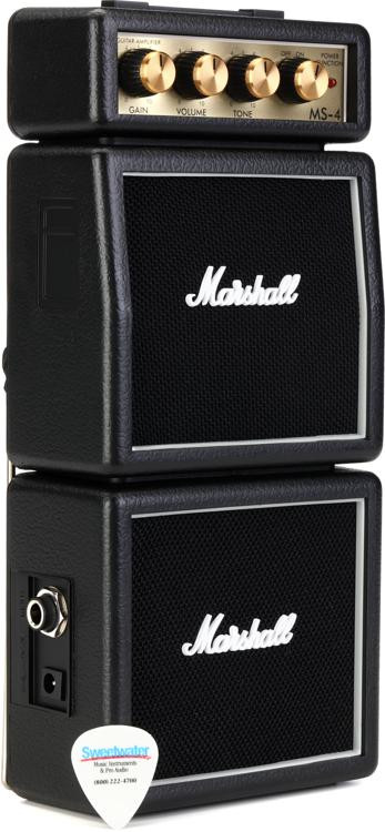 Marshall MS-4 1-watt Battery-powered Micro Stack - Black | Sweetwater