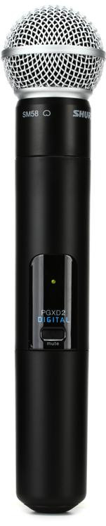 Shure PGXD2/SM58 Wireless Handheld Microphone Transmitter | Sweetwater