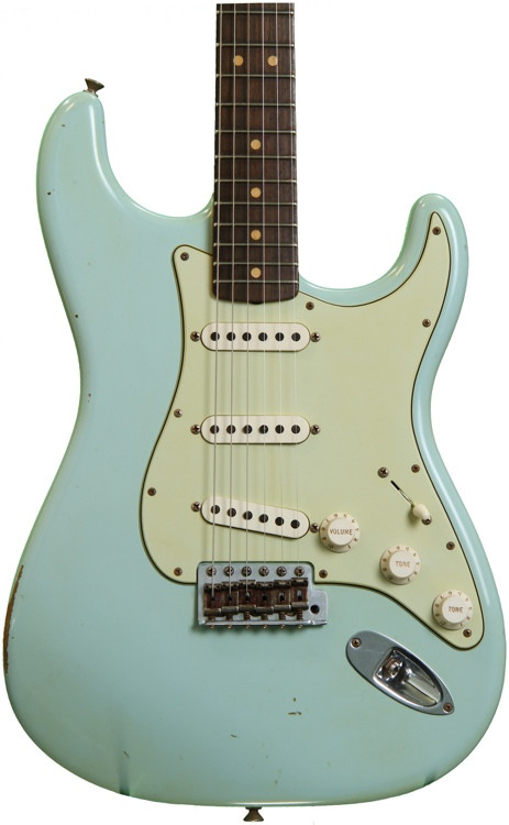 Fender Custom Shop 1963 Custom Relic Stratocaster - Faded Sonic Blue ...