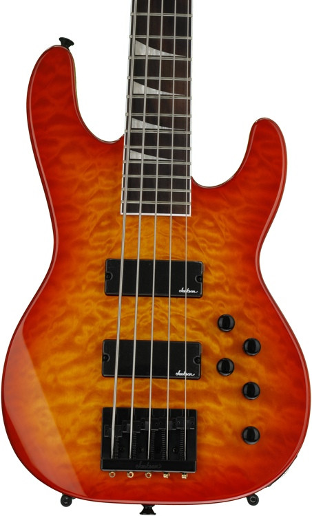 Jackson JS3V Concert Bass - Transparent Amber | Sweetwater