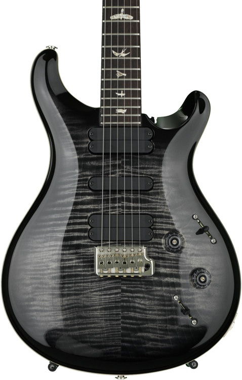 PRS 513 Figured Top - Charcoal Burst with Pattern Regular Neck | Sweetwater