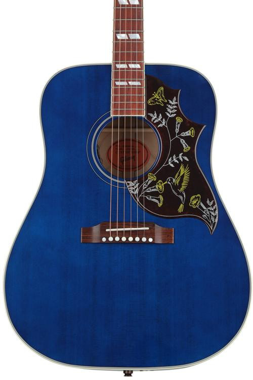 Gibson Acoustic Hummingbird Quilt Acoustic-electric Guitar - Viper Blue ...